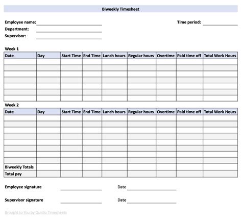 Free Printable Timesheet Templates Excel Word Pdf Off