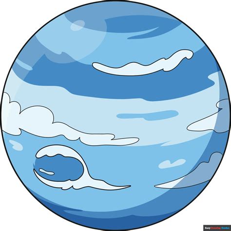 How To Draw Neptune Really Easy Drawing Tutorial