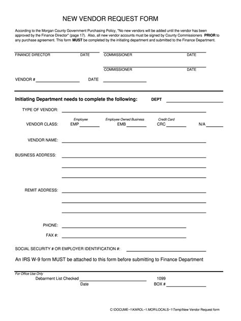 New Vendor Setup Form Template Excel AirSlate SignNow
