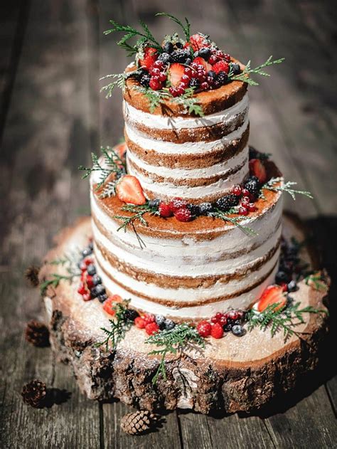 These Semi Naked Wedding Cake Naked Rustic Wedding Cakes You Have To See