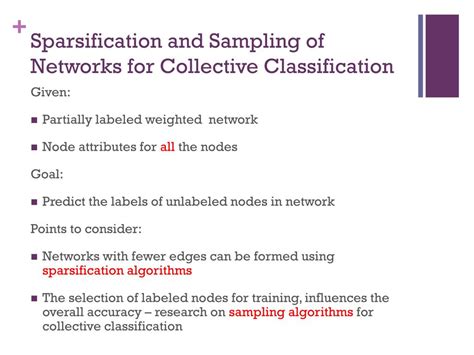 ppt sparsification and sampling of networks for collective classification powerpoint