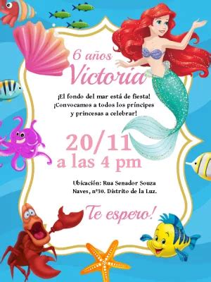 El Top Imagen 48 Fondo Invitaciones De Sirena Para Editar Abzlocal Mx