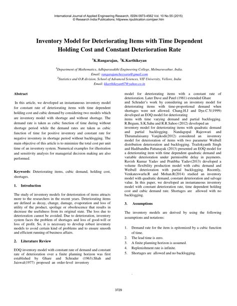 pdf inventory model for deteriorating items with time dependent holding cost and constant
