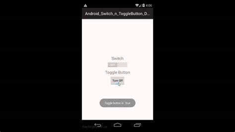Android Switch And Togglebutton Youtube