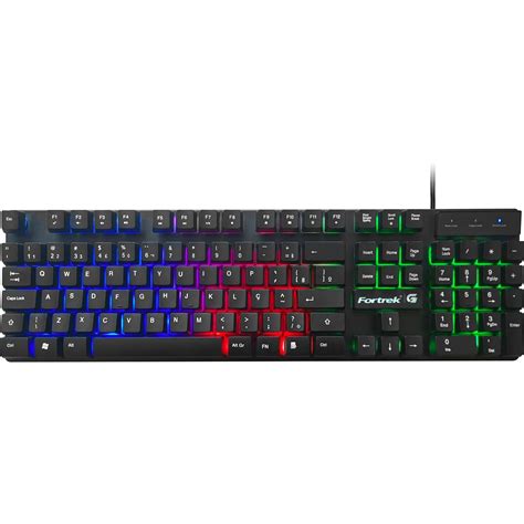 Teclado Gamer Fortrek Multimídia BLACKFIRE Preto 70578FortrekBLACKFIRE