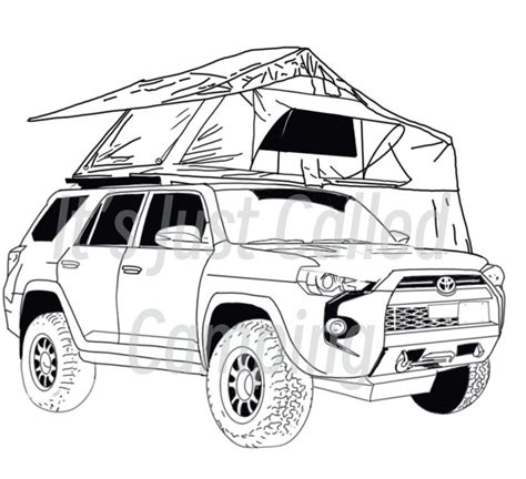 Toyota 4runner Coloring Page Printable Etsy Canada Toyota 4runner