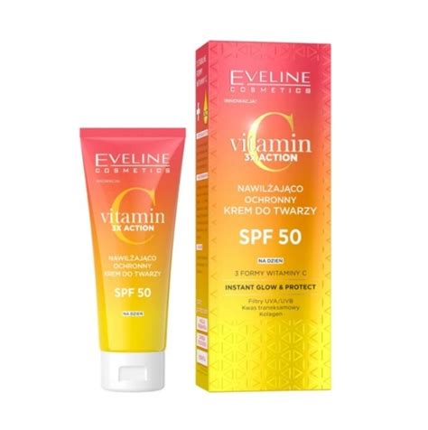 EVELINE Vitamin C Krem Ochronny Do Twarzy SPF50 Kremy Do Twarzy