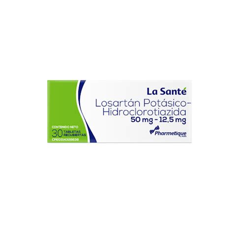 Losart N Hidroclorotiazida Mg Mg La Sant X Tabletas Recubiertas