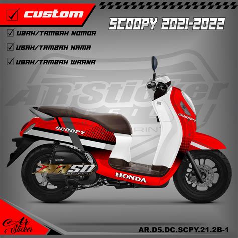 Decal Sticker Scoopy 2024 Full Body Dekal Stiker Motor Scoopy FI 2021