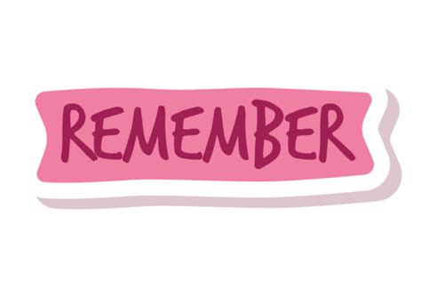 Remember Cute Sticker Color Reminder Me Graphic By Yummybuum