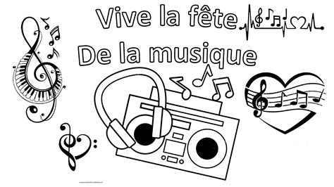 Fête de la musique à colorier gommettes