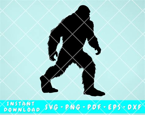 Bigfoot Silhouette Svg Yeti Svg Sasquatch Svg Bigfoot Clipart By