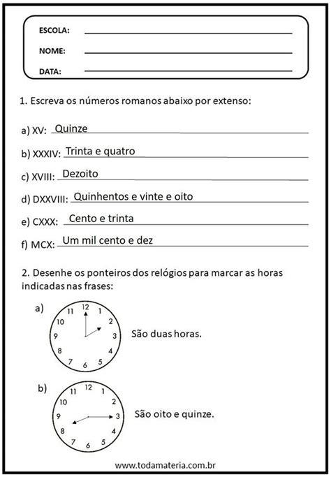 Atividades de matemática Profes