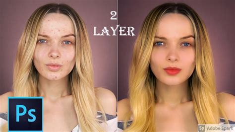 High End Skin Retouching With Just 2 Layers Photoshop Tutorial With