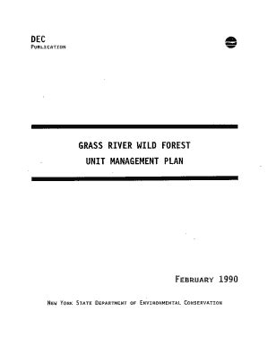 Fillable Online Www1 Dec State Ny Grasse River Wild Forest Unit
