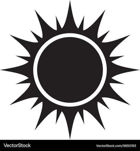 Black Abstract Sun Graphic Royalty Free Vector Image