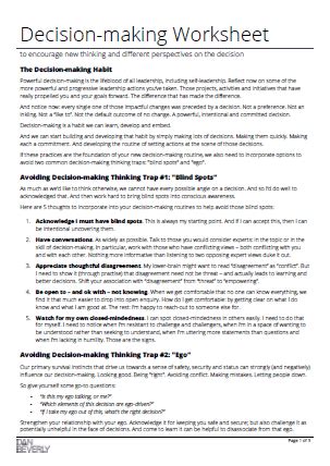 Decision Making Worksheets Worksheets Nbkomputer