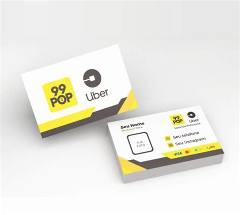 Cartão de Visita para Uber e 99 Pop Personalizado IDEUP Marketing
