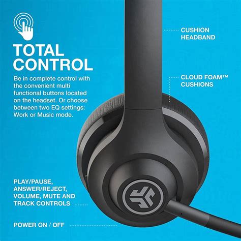 JLAB Go Work Wireless On Ear Bluetooth Headset