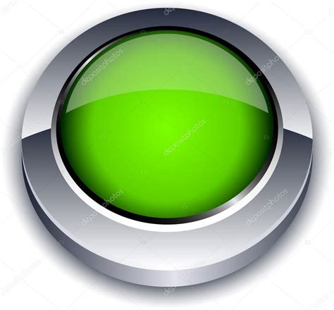 Glossy D Button Stock Vector Maxborovkov