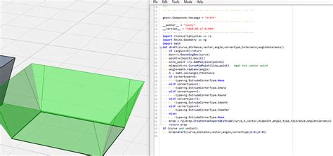 how to extrude curve tapered use python in grasshopper grasshopper developer mcneel forum