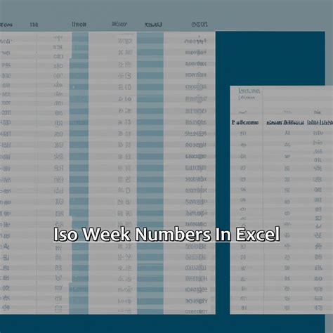 Iso Week Numbers In Excel ManyCoders