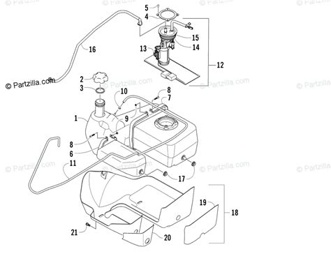 Arctic Cat ATV 2006 OEM Parts Diagram For Gas Tank Assembly Partzilla