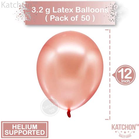 Buy Rose Gold Balloons Set 50 Pieces 12 Inch Metallic Rose Gold