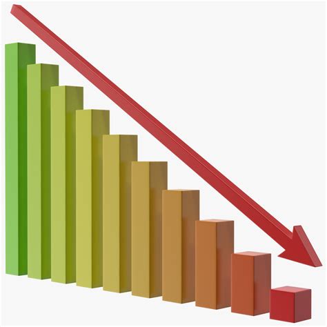 Gráfico de flecha hacia abajo Modelo 3D 9 3ds blend c4d fbx max