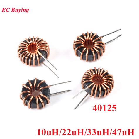 2pcs Toroid Core Inductors 40125 Winding Magnetic Ring Inductance 10uH