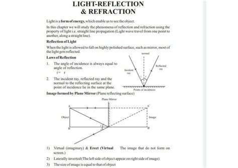 SOLUTION Light Reflection And Refraction Studypool