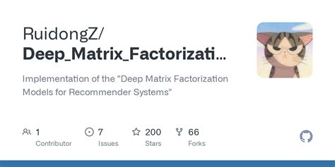 deep matrix factorization models readme md at master · ruidongz deep matrix factorization models