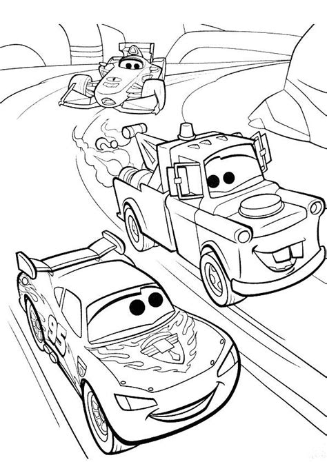 Coloriage Flash Mcqueen et Martin maternelle dessin gratuit à imprimer