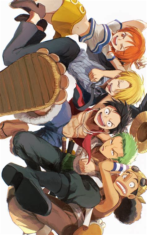 Nami Monkey D Luffy Roronoa Zoro Sanji And Usopp One Piece Drawn