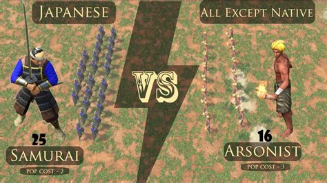 Samurai Vs Arsonist Unique Units Age Of Empires Iii