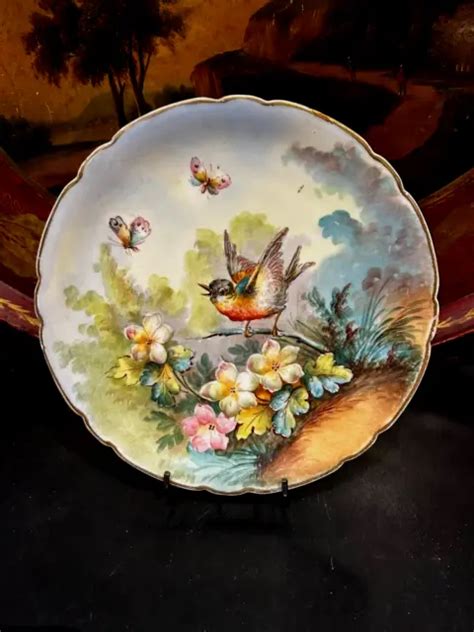 ANCIENNE PAIRE D Assiettes En Porcelaine De Limoges Epoque Xixeme Decor