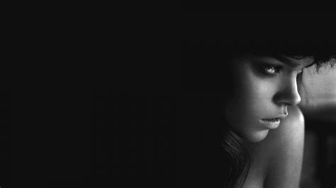 Fondos De Pantalla Cara Mujer Monocromo Modelo Fondo Negro
