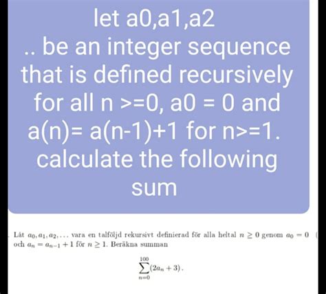 solved let a0 a1 a2 be an integer sequence that is