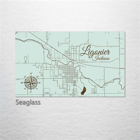 Ligonier Indiana Street Map Street Map Ligonier Town Map