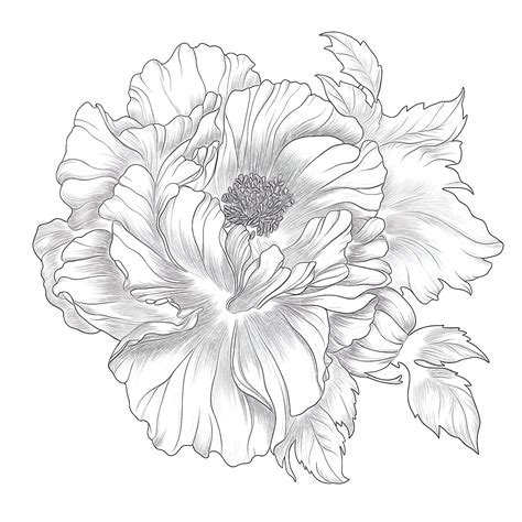Fleur de Coloriage Pour Adultes Pages à colorier Mimi Panda