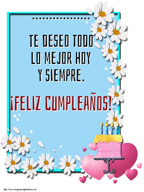 Felicitaciones Personalizadas de cumpleaños Tartas te deseo