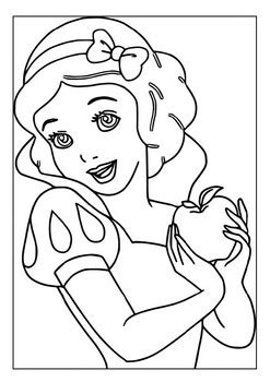 Printable Disney Princess Snow White And The Seven Dwarfs Coloring