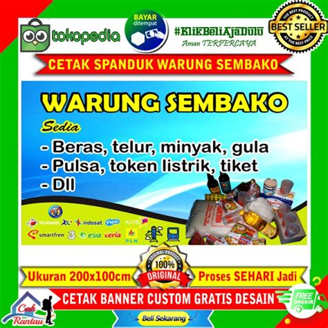Spanduk Toko Sembako Dan Pulsa IMAGESEE