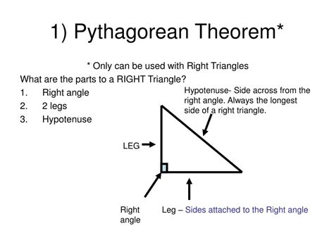 Ppt 1 1c The Coordinate Plane Distance Formula Pythagorean 5FE