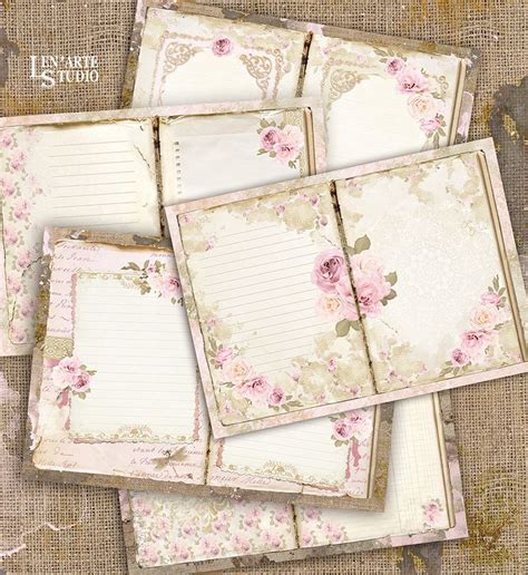 Blank Lined Journal Pages Junk Journal Basic Papers Etsy Etsy Paper