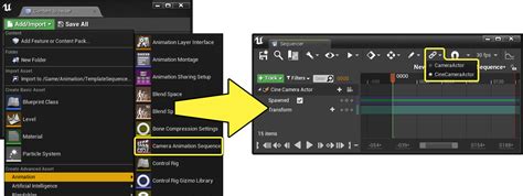 Template Sequences Unreal Engine 4 27 Documentation