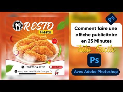 Comment Faire Une Affiche Publicitaire Facile Avec Photoshop Youtube