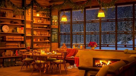 Cozy Winter Coffee Shop Ambience Smooth Jazz Piano Instrumental Music