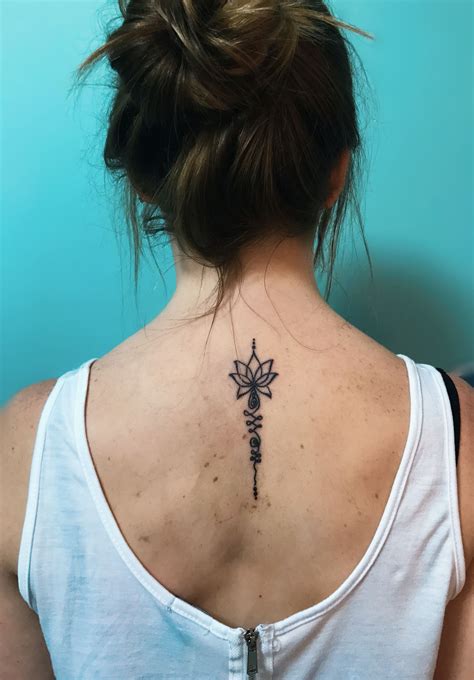 Unalome Lotus Tatuajes Temporales Tatuajes Discretos Tatuajes Elegantes
