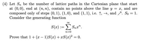4 let sn be the number of lattice paths in the